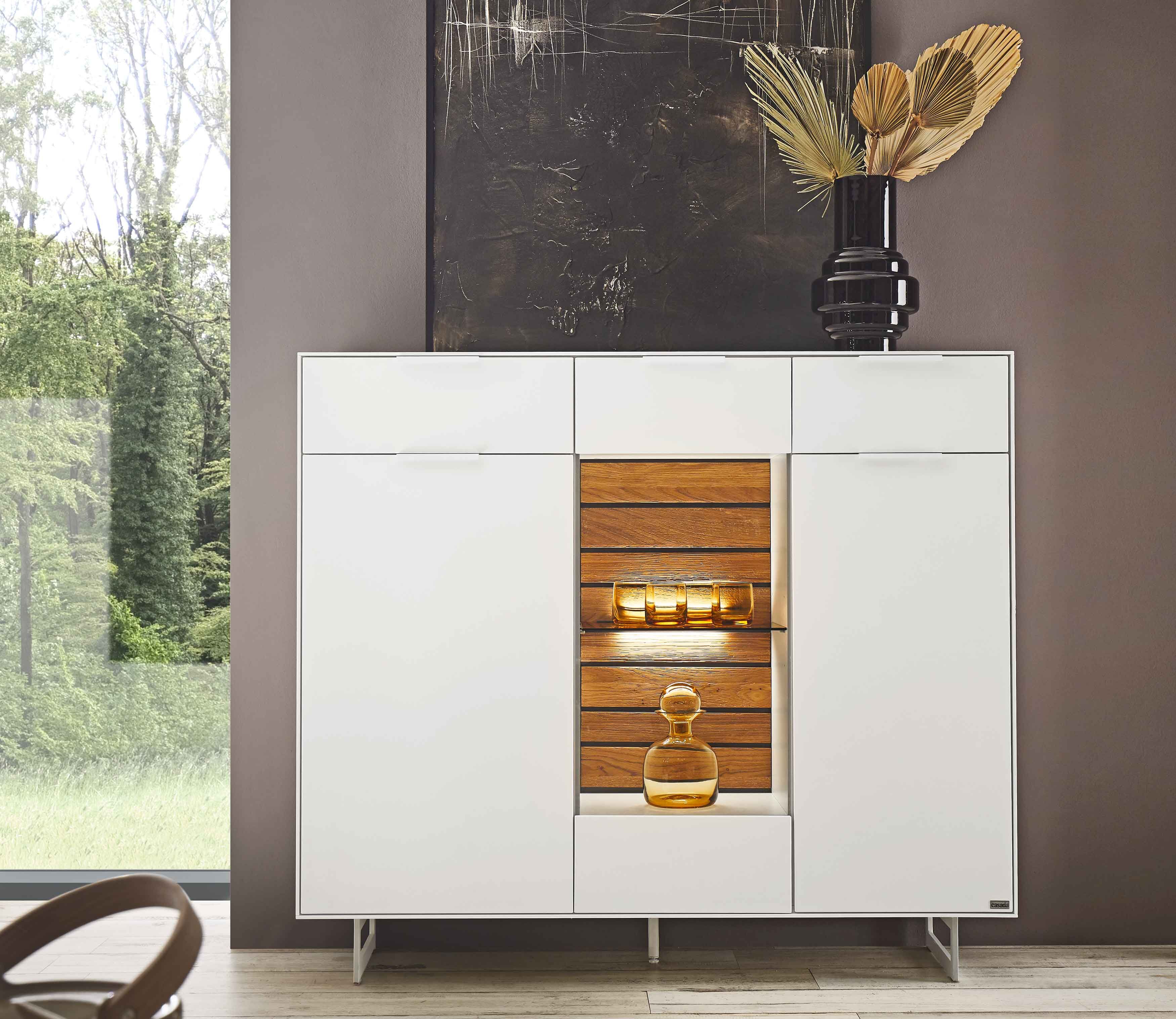Faszinierend Highboard Eiche Weiss Bilder
