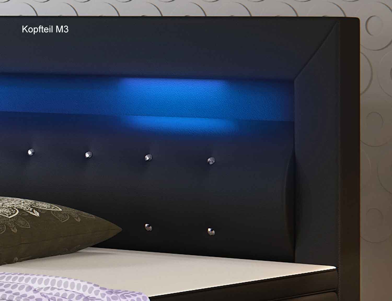 Boxspringbett mit LED | Möbelmeile24
